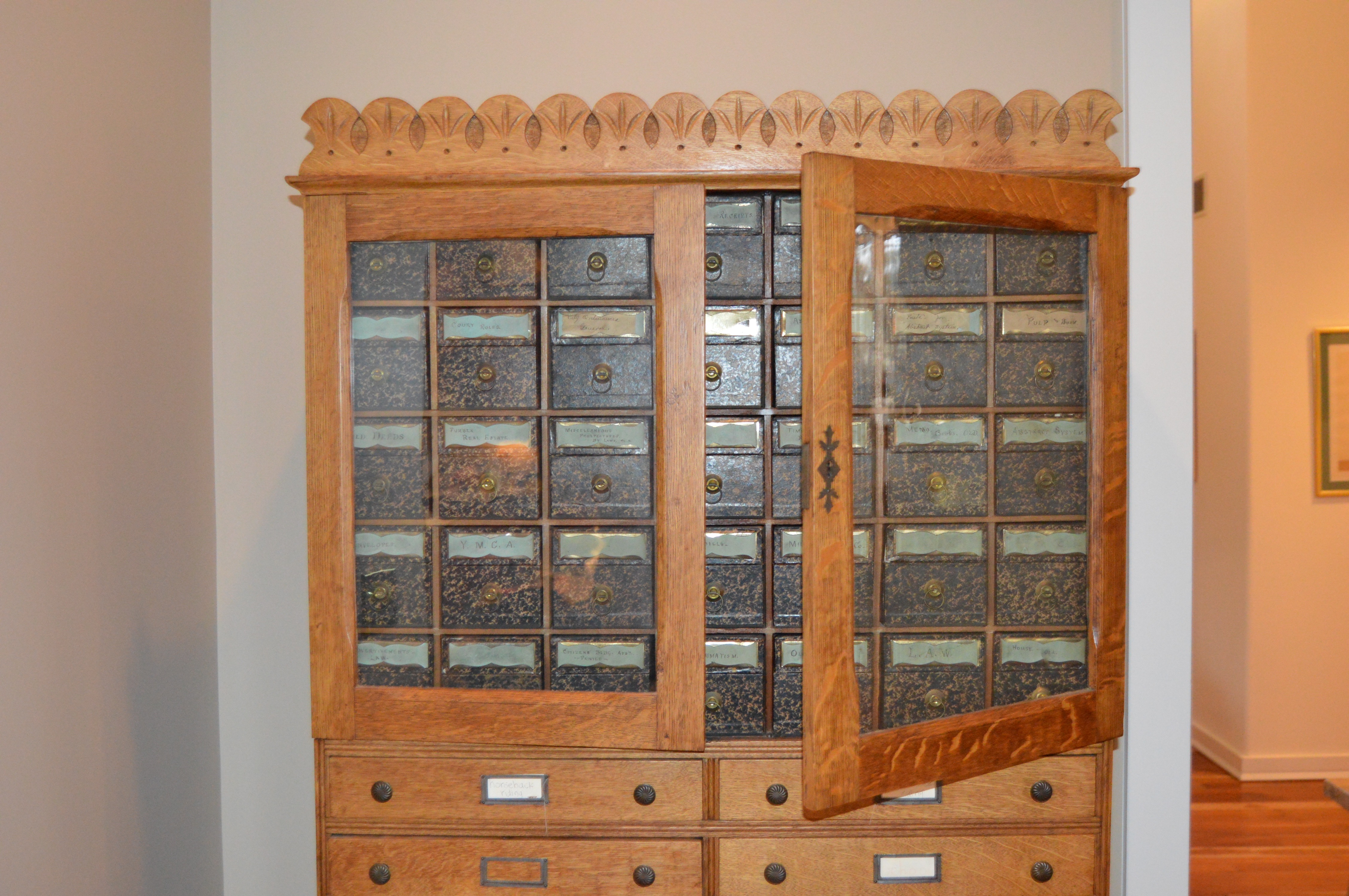 Vintage Oak Document Storage Cabinet | EBTH