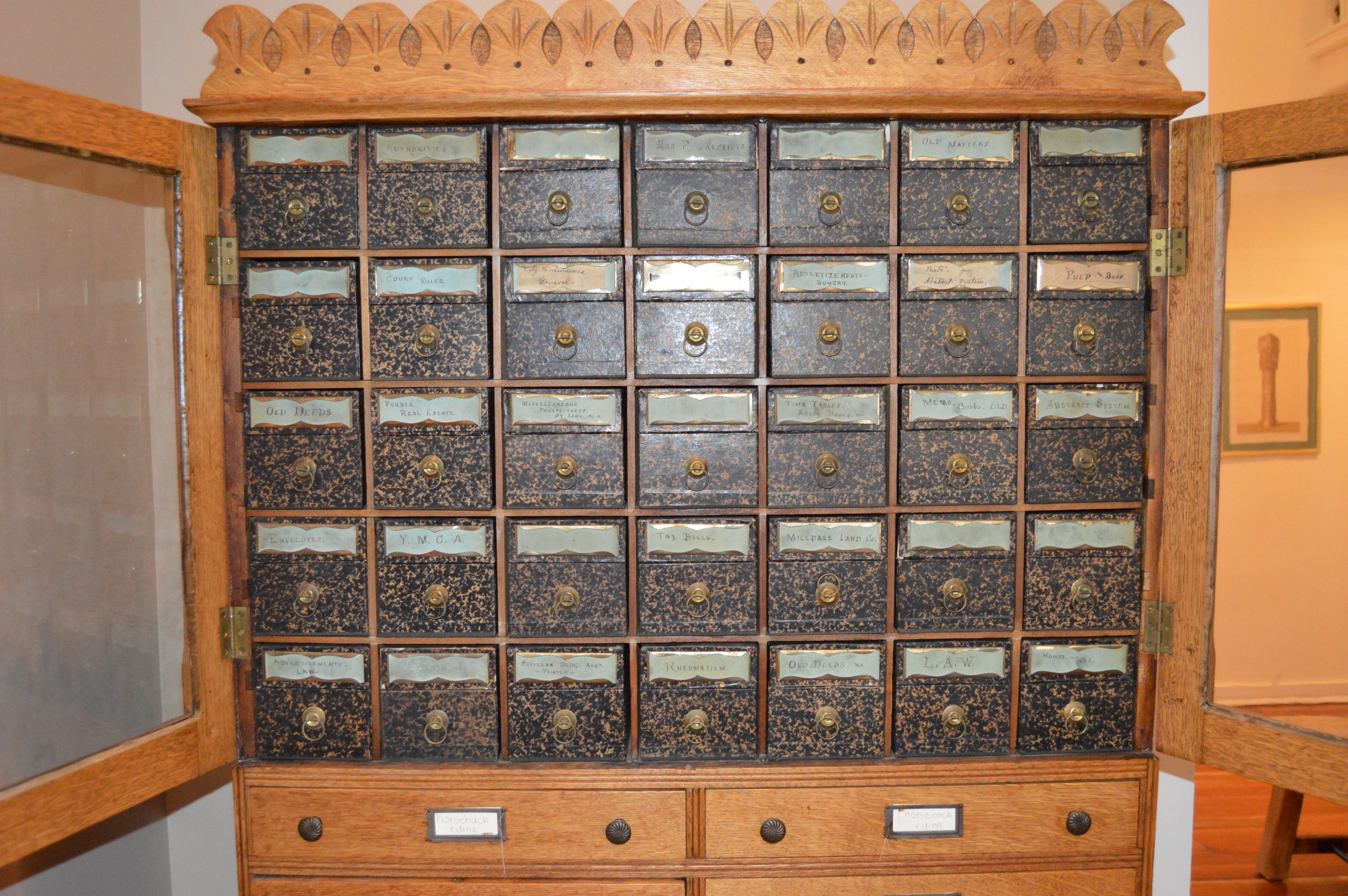 Vintage Oak Document Storage Cabinet | EBTH