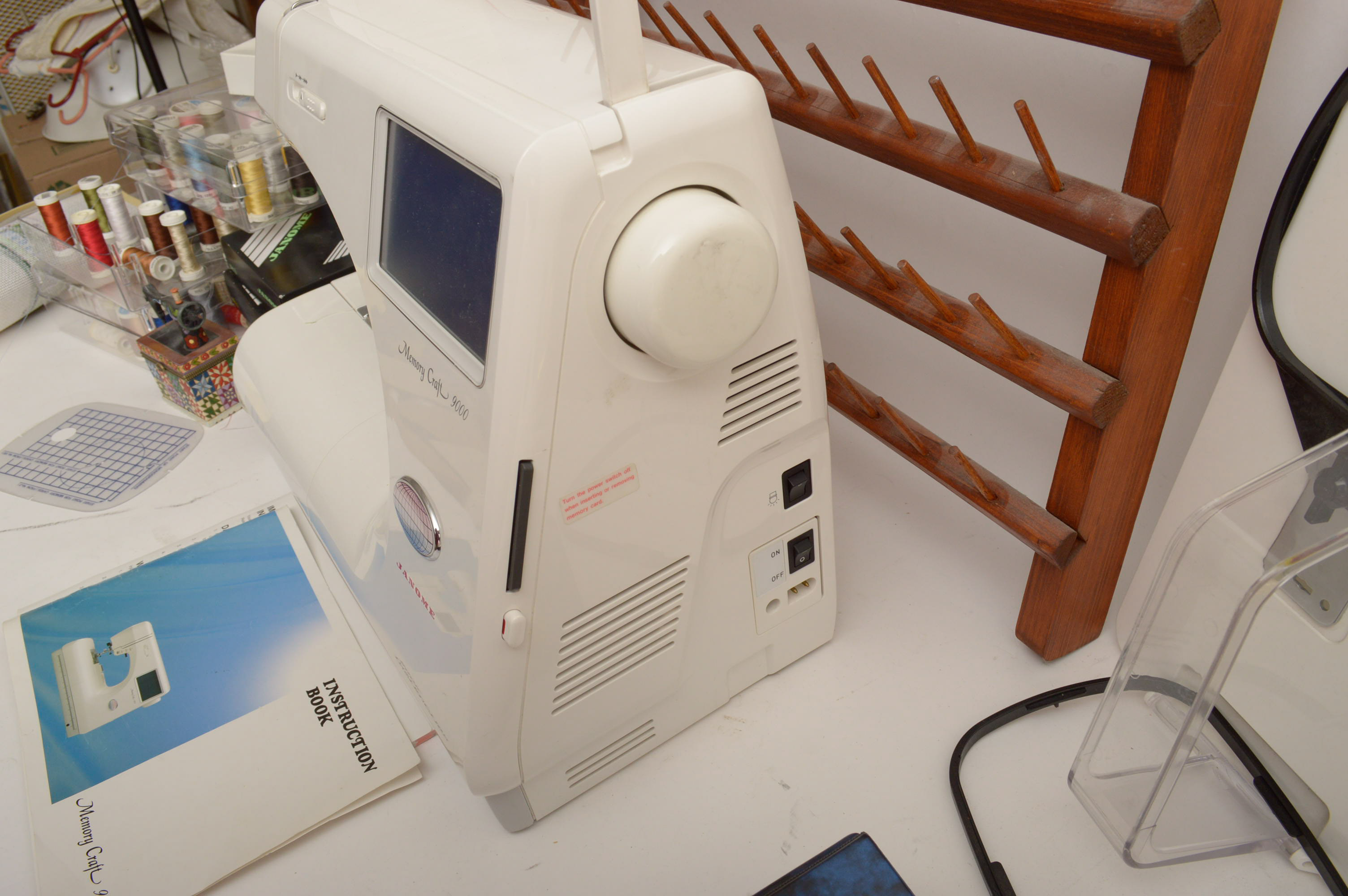 Janome Memory Craft 9000 Sewing Machine and Accessories | EBTH