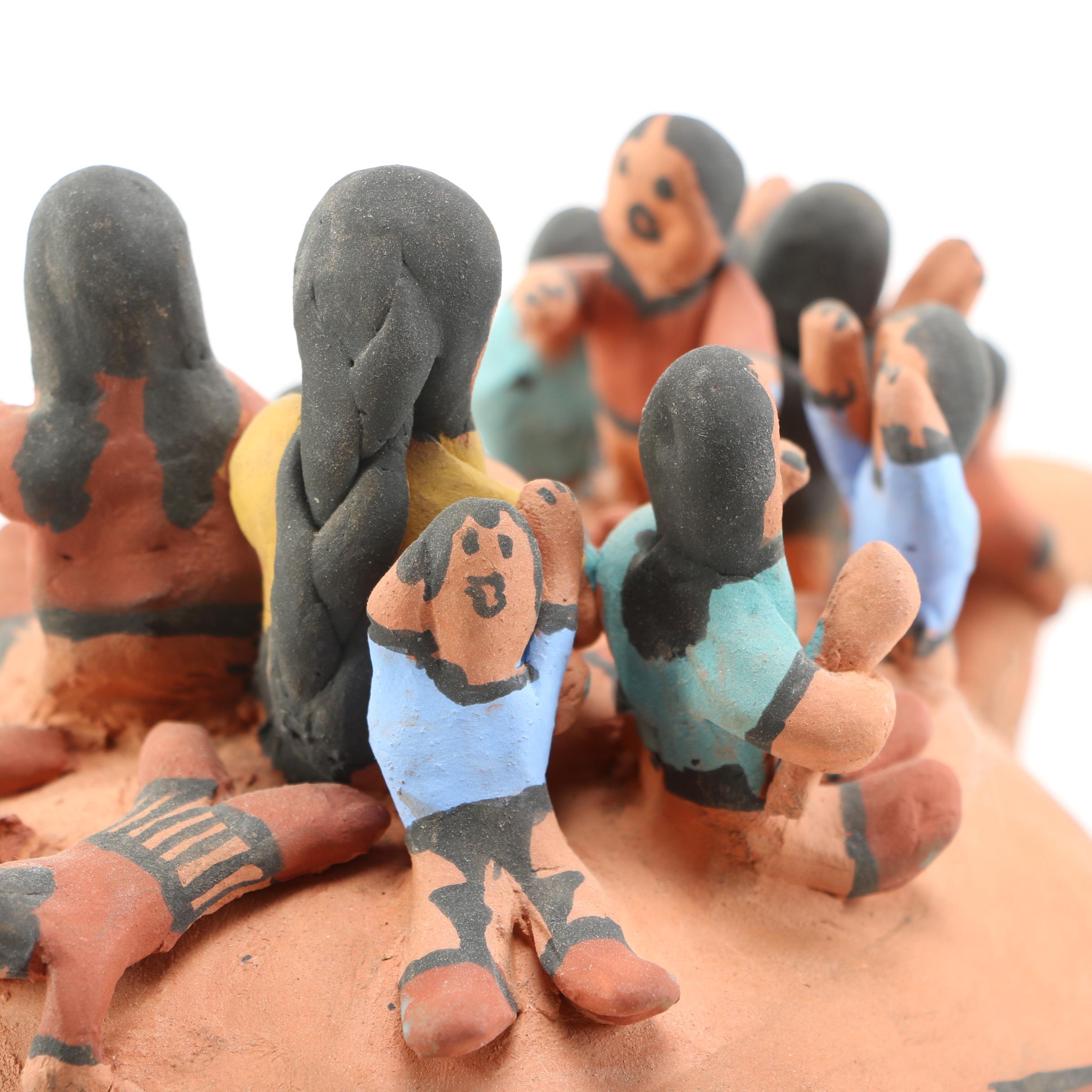 Signed Native American Acoma Pueblo New Mexico Turtle Storyteller ...