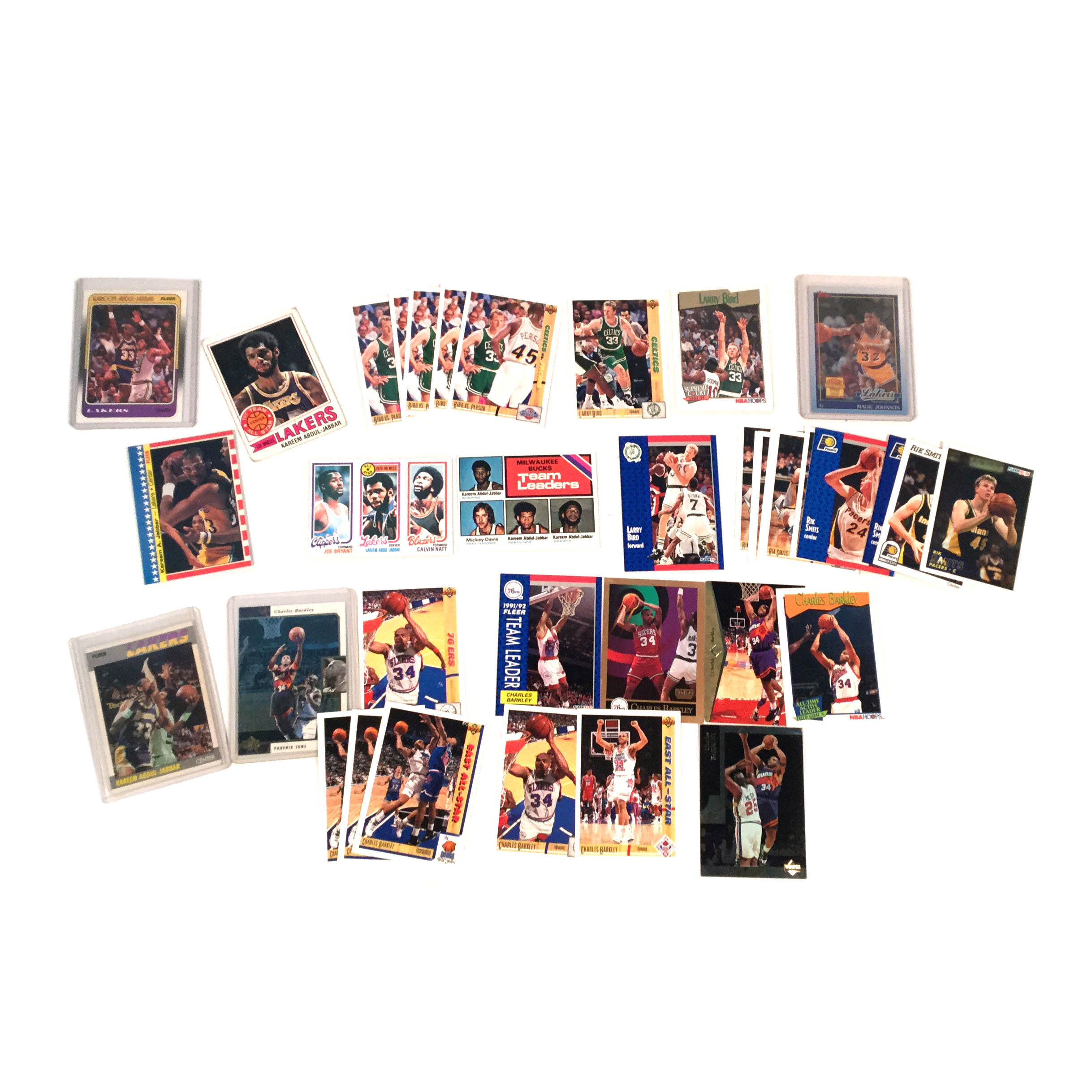 Famous Athlete Trading Cards, Including Kareem Abdul-Jabbar, Larry Bird ...