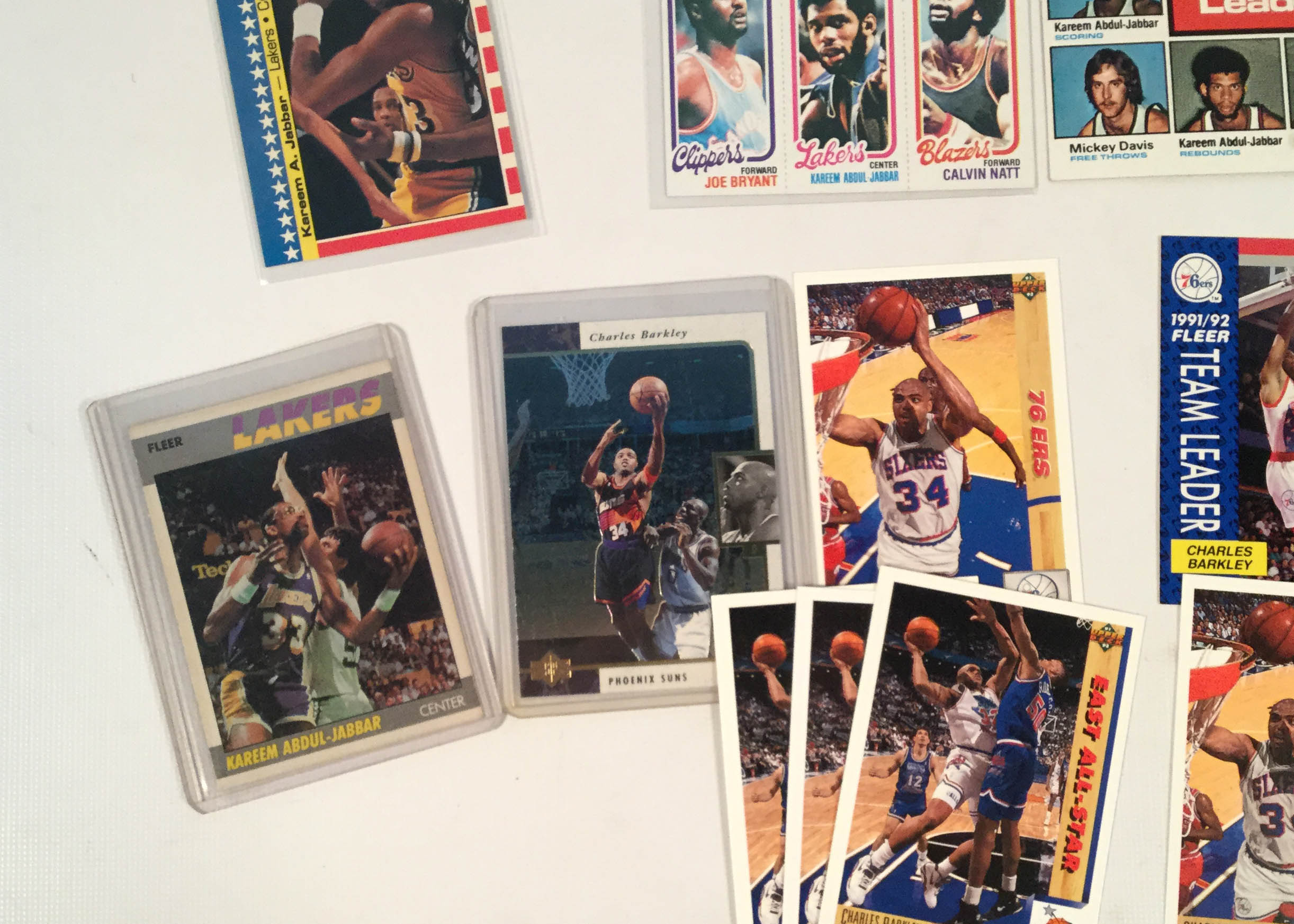 Famous Athlete Trading Cards, Including Kareem Abdul-Jabbar, Larry Bird ...
