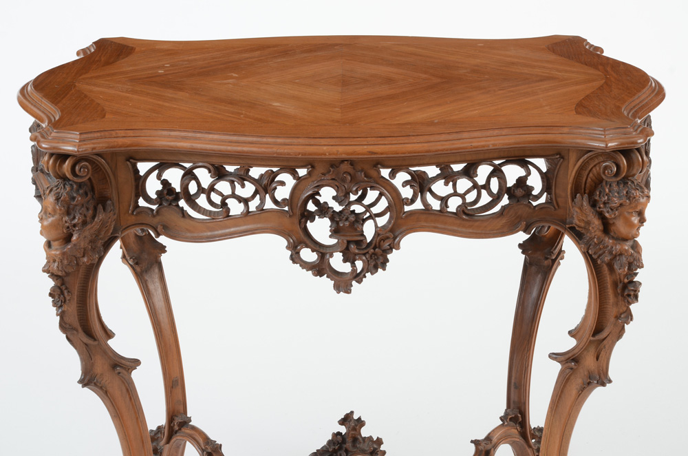Italian Rococo Revival Walnut Table | EBTH