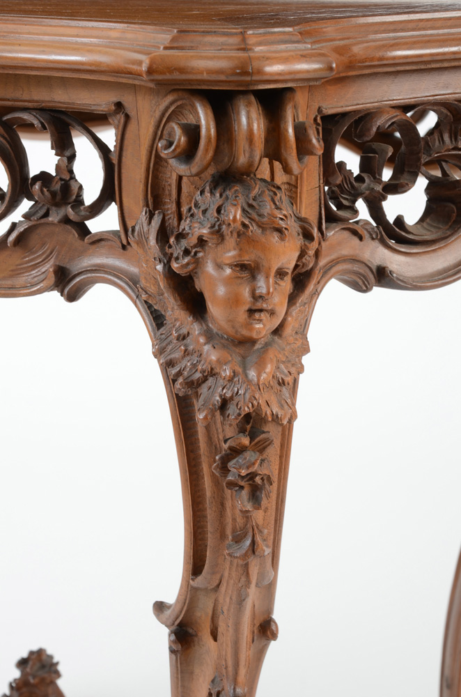 Italian Rococo Revival Walnut Table | EBTH