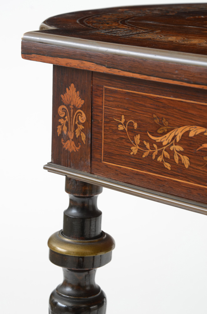 Fine Aesthetic-Style Inlaid Rosewood Work Table | EBTH