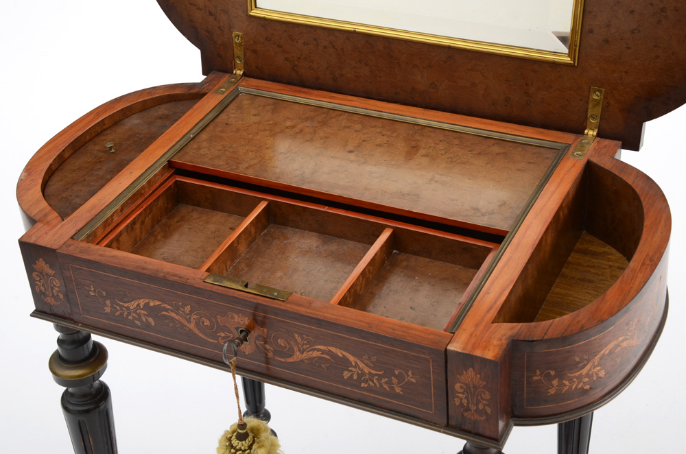 Fine Aesthetic-Style Inlaid Rosewood Work Table | EBTH