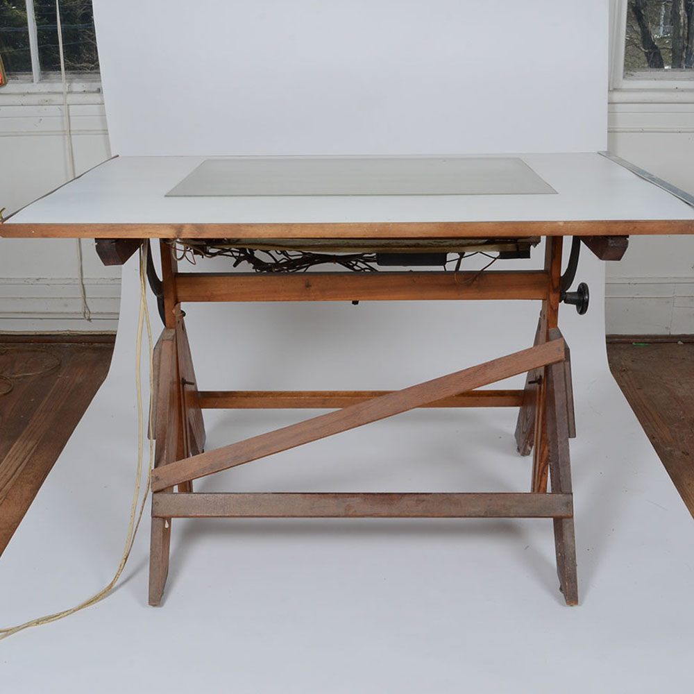 Vintage Backlit Drafting Table | EBTH