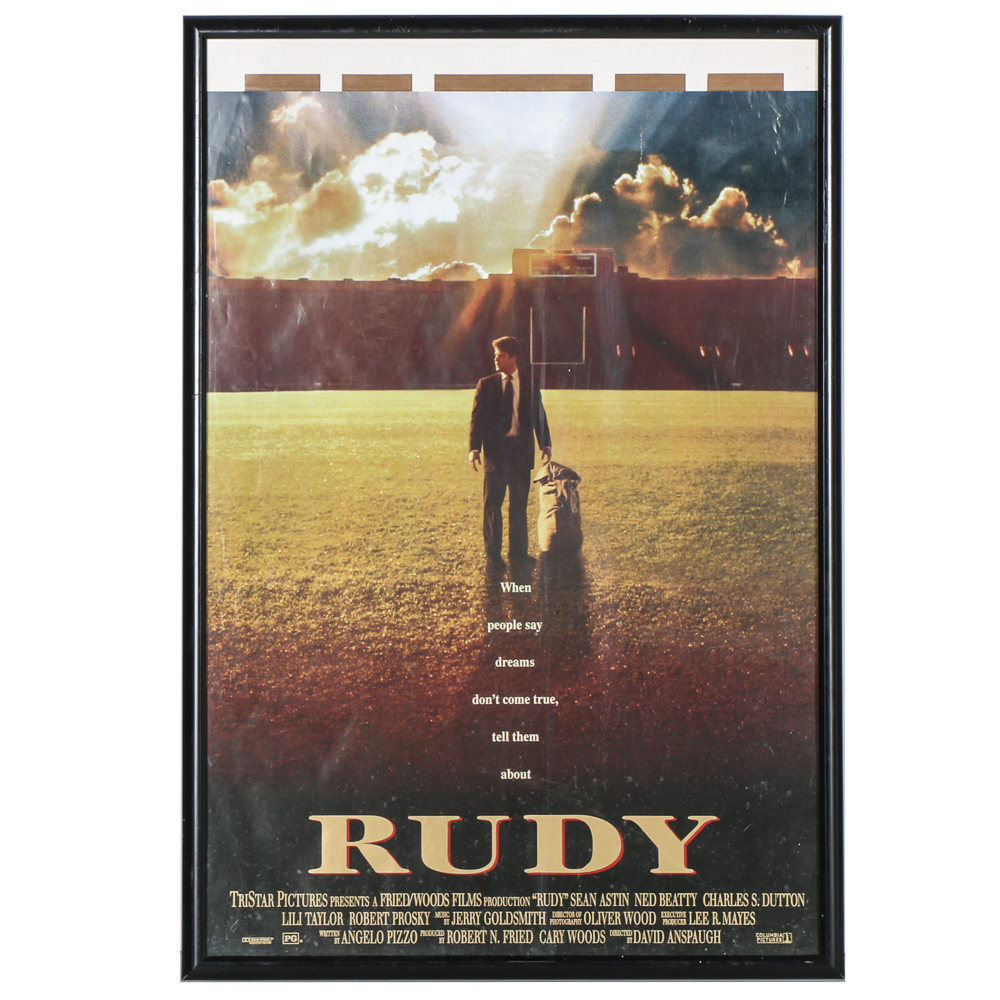 Framed "Rudy" Movie Poster | EBTH
