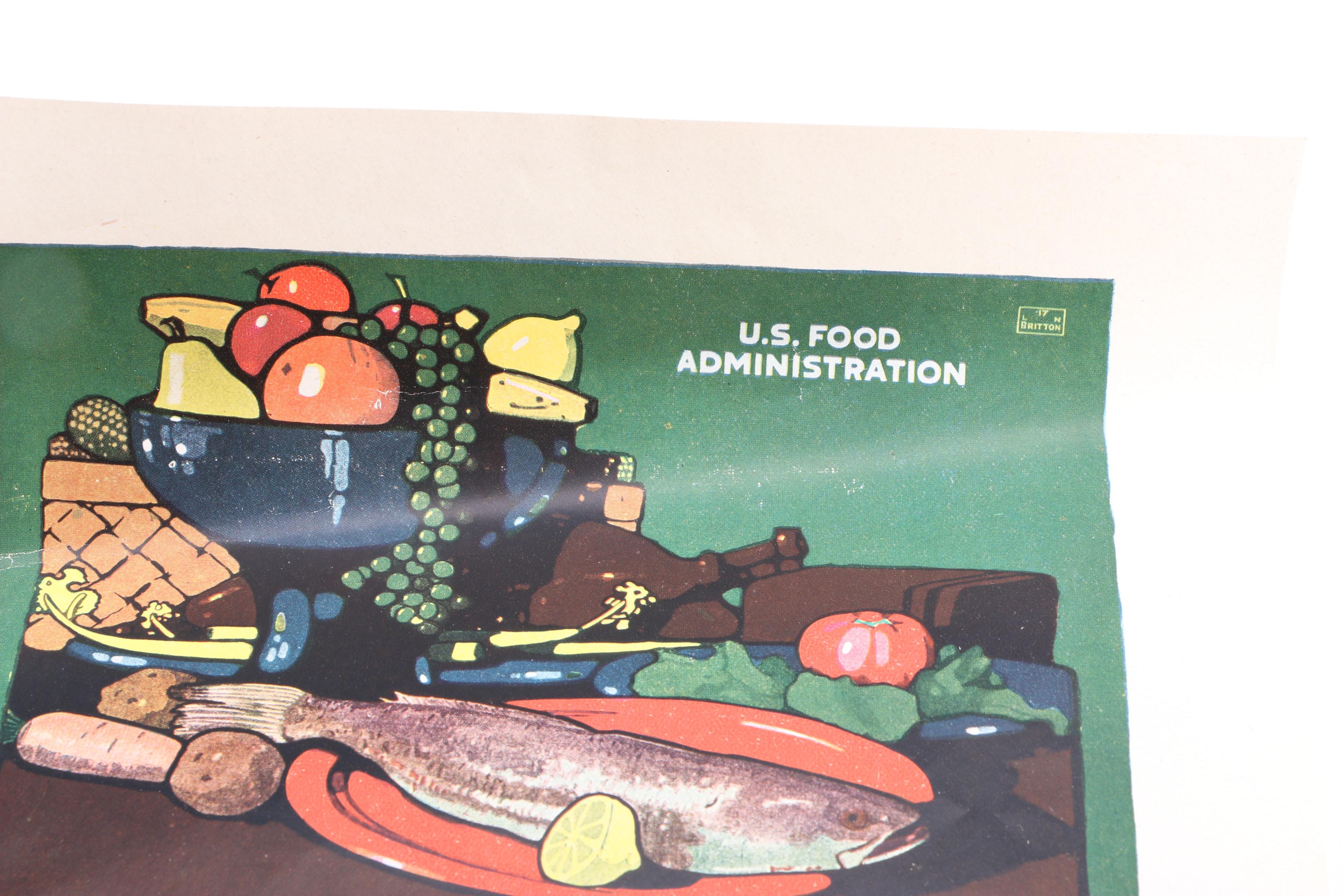 Offset Lithograph Reproduction U.S. Food Administration Advertisement ...