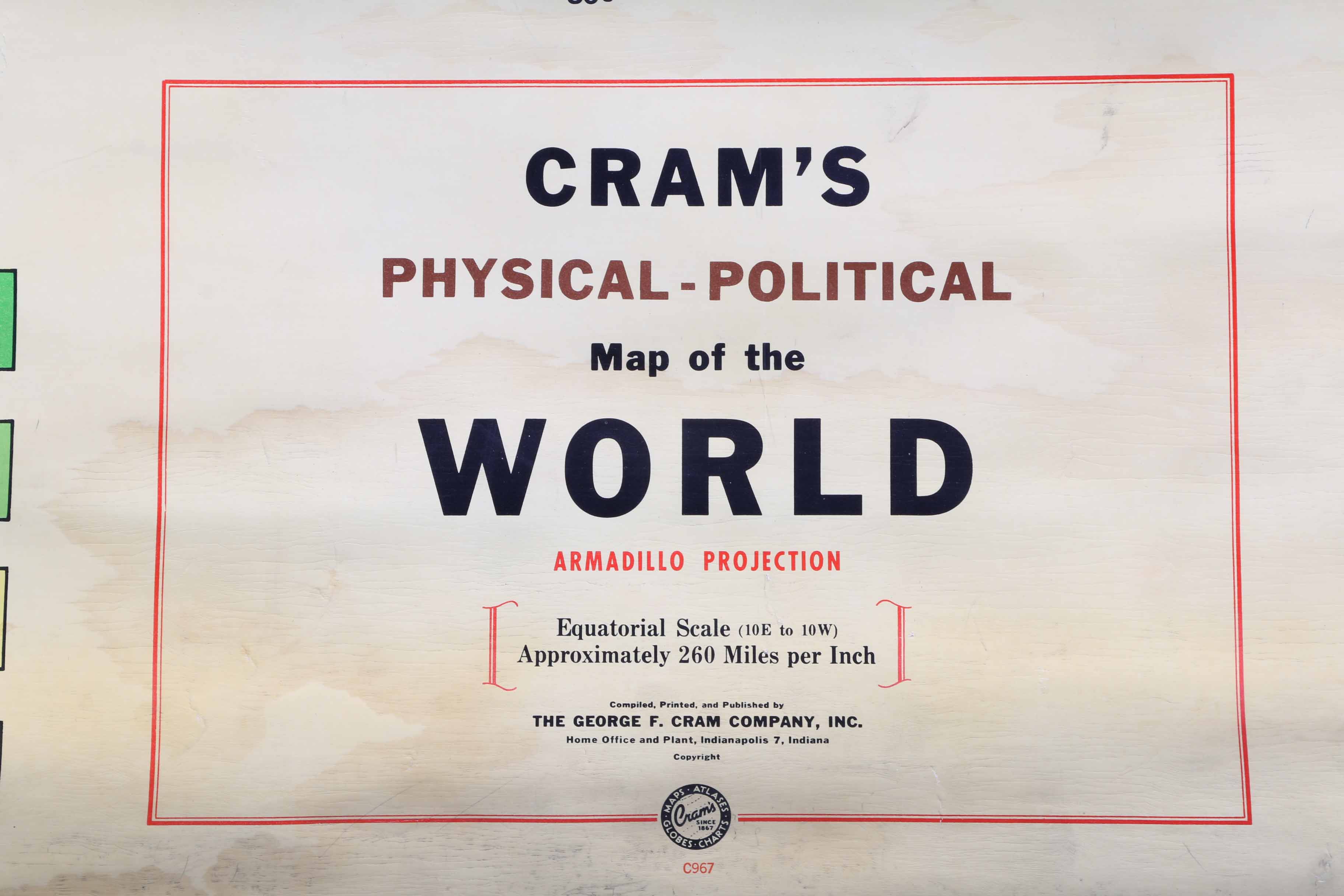 Cram's Wall Map of The World | EBTH