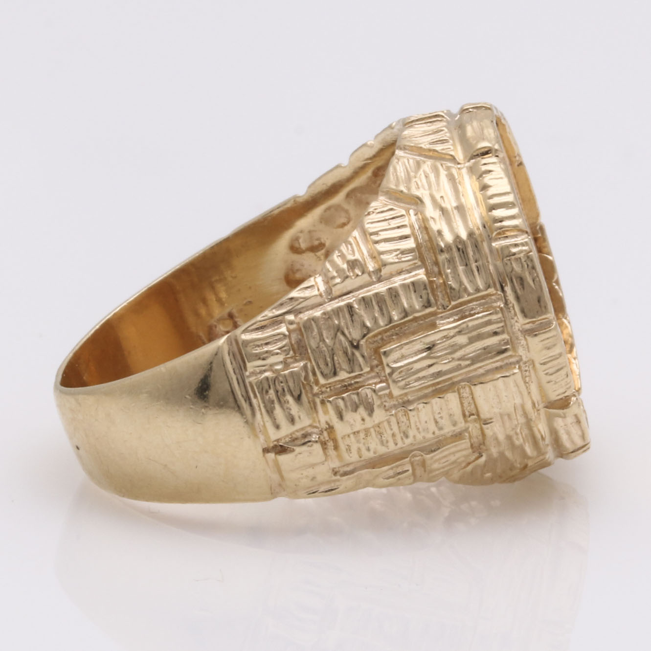 14K Yellow Gold 1/10 Krugerrand Coin Ring | EBTH
