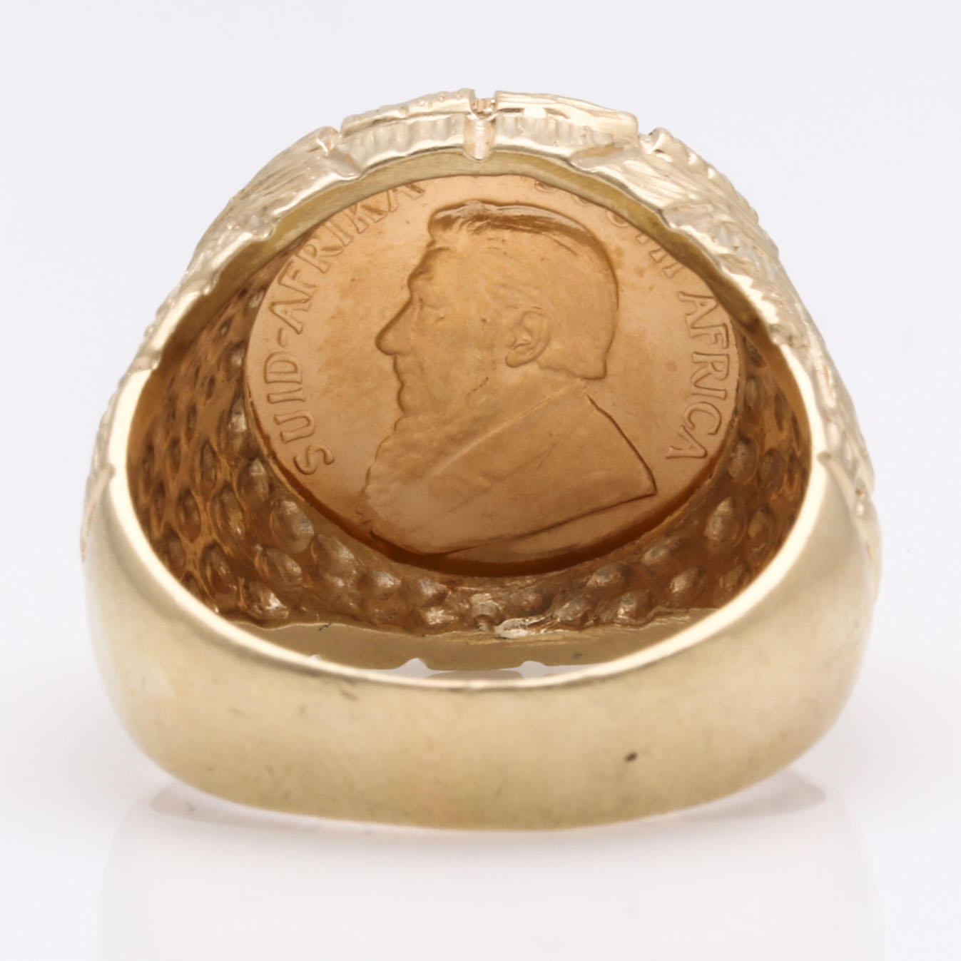 14K Yellow Gold 1/10 Krugerrand Coin Ring | EBTH
