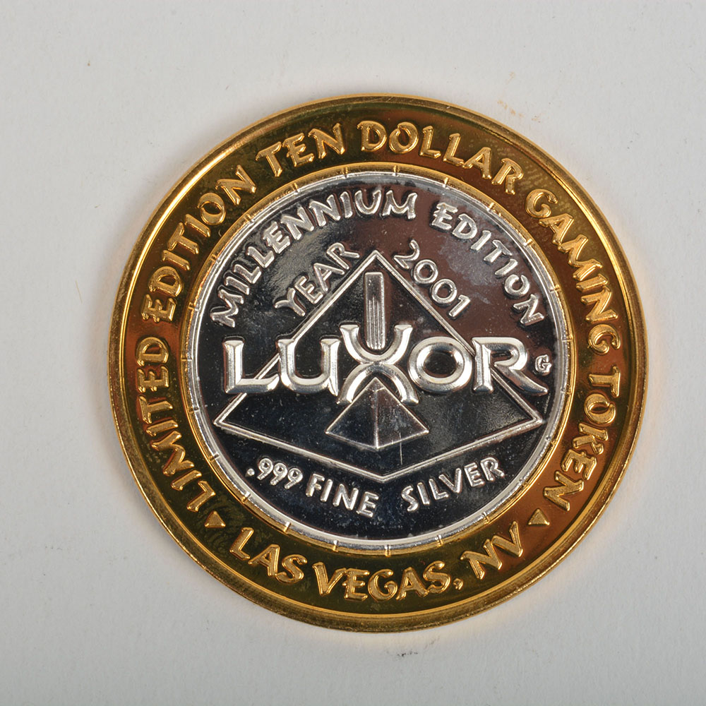 2001 Luxor Limited Edition .999 Silver Ten Dollar Gaming Tokens | EBTH