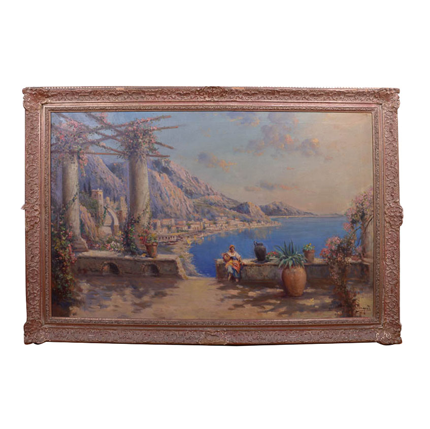Nicholas Briganti Oil Painting in Gilt Frame | EBTH