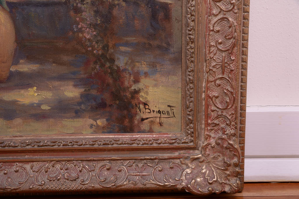 Nicholas Briganti Oil Painting in Gilt Frame | EBTH