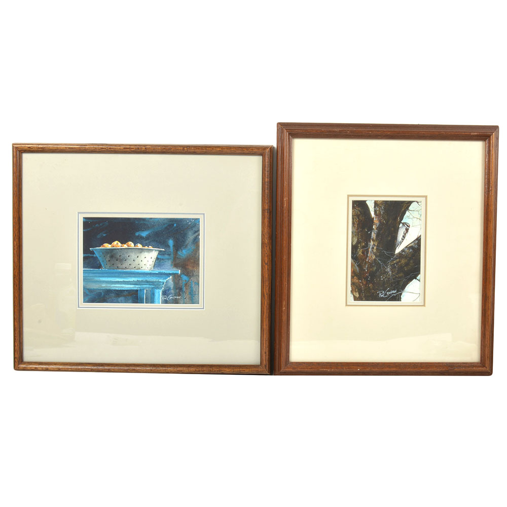 Hand Signed Rod Crossman Watercolors | EBTH