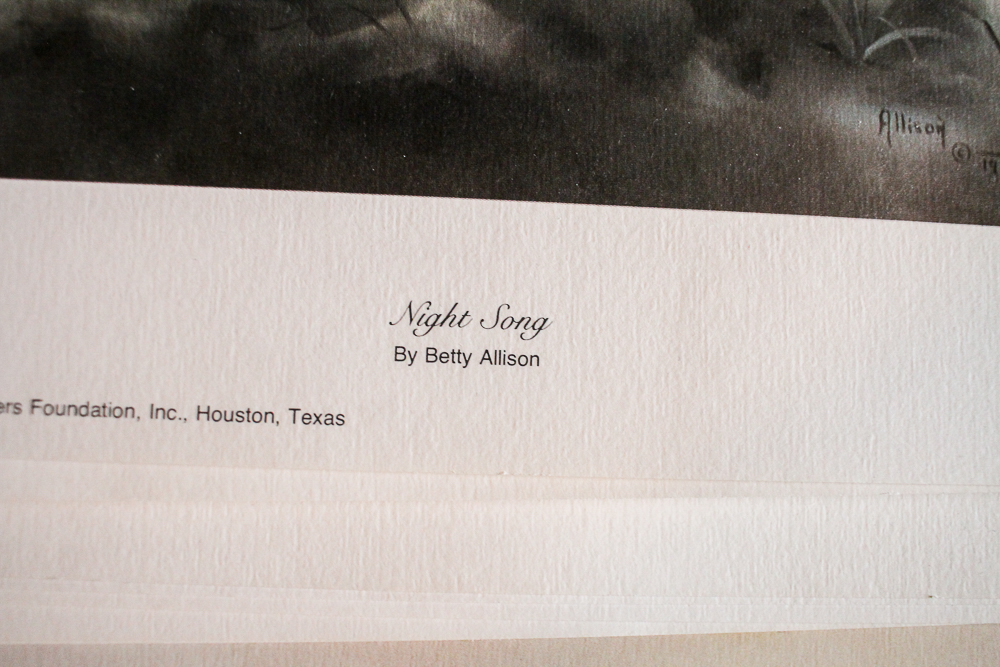 After Betty Allison Offset Lithograph "Night Song" | EBTH