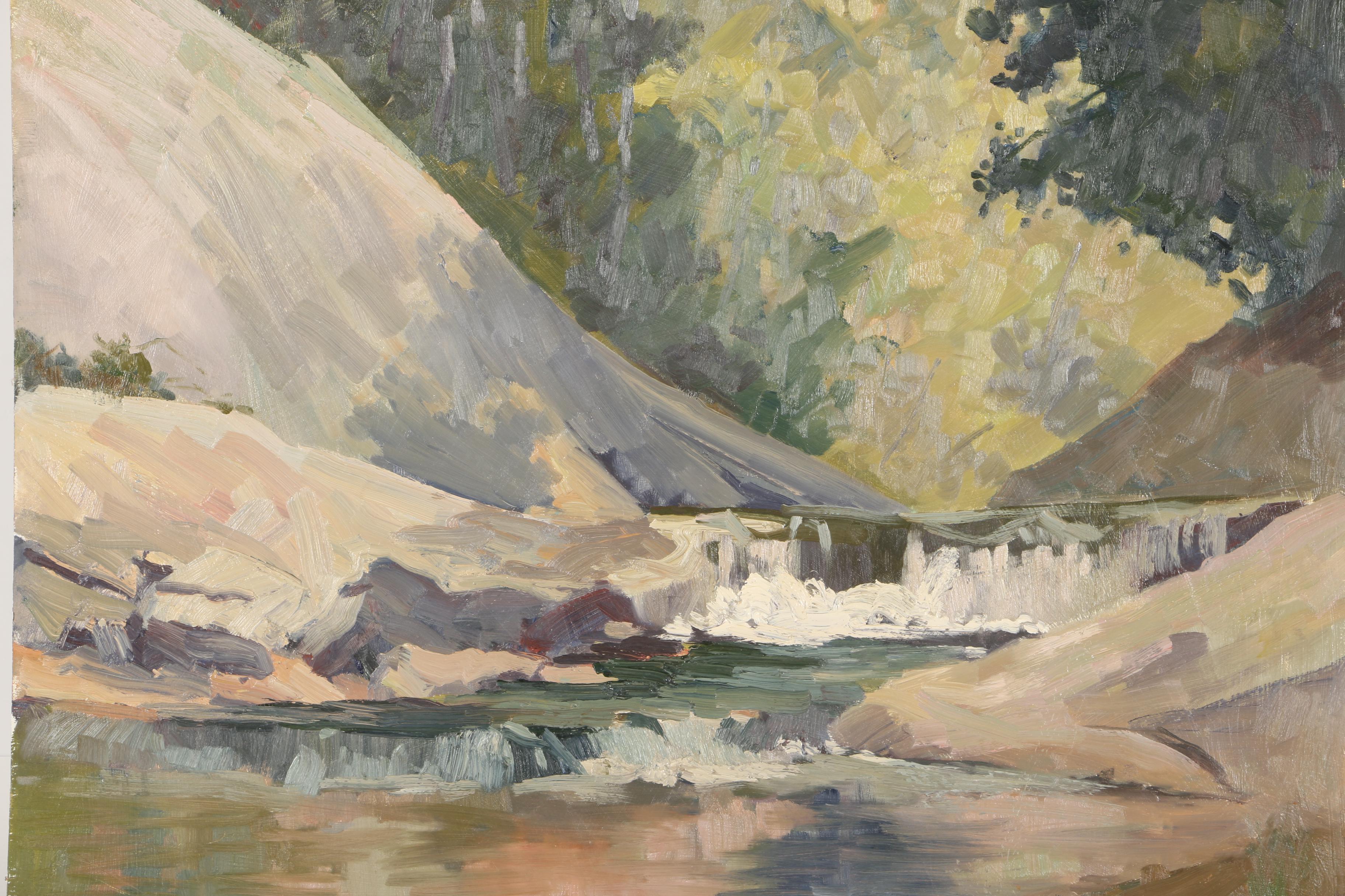 Morgan Samuel Price "Summer at the Falls" Oil on Panel | EBTH