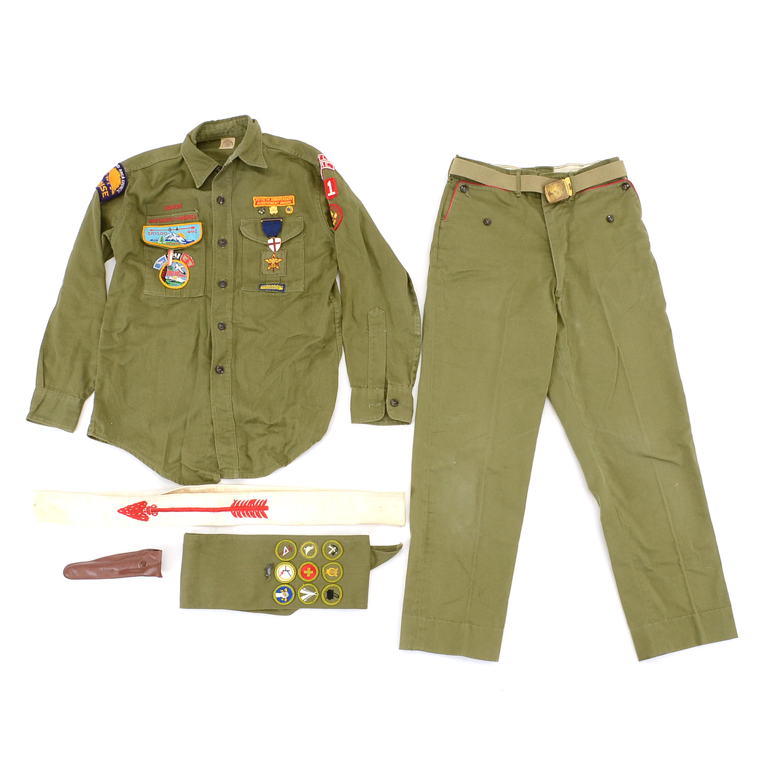Boy Scouts Of America Uniform with Patches and Pins | EBTH