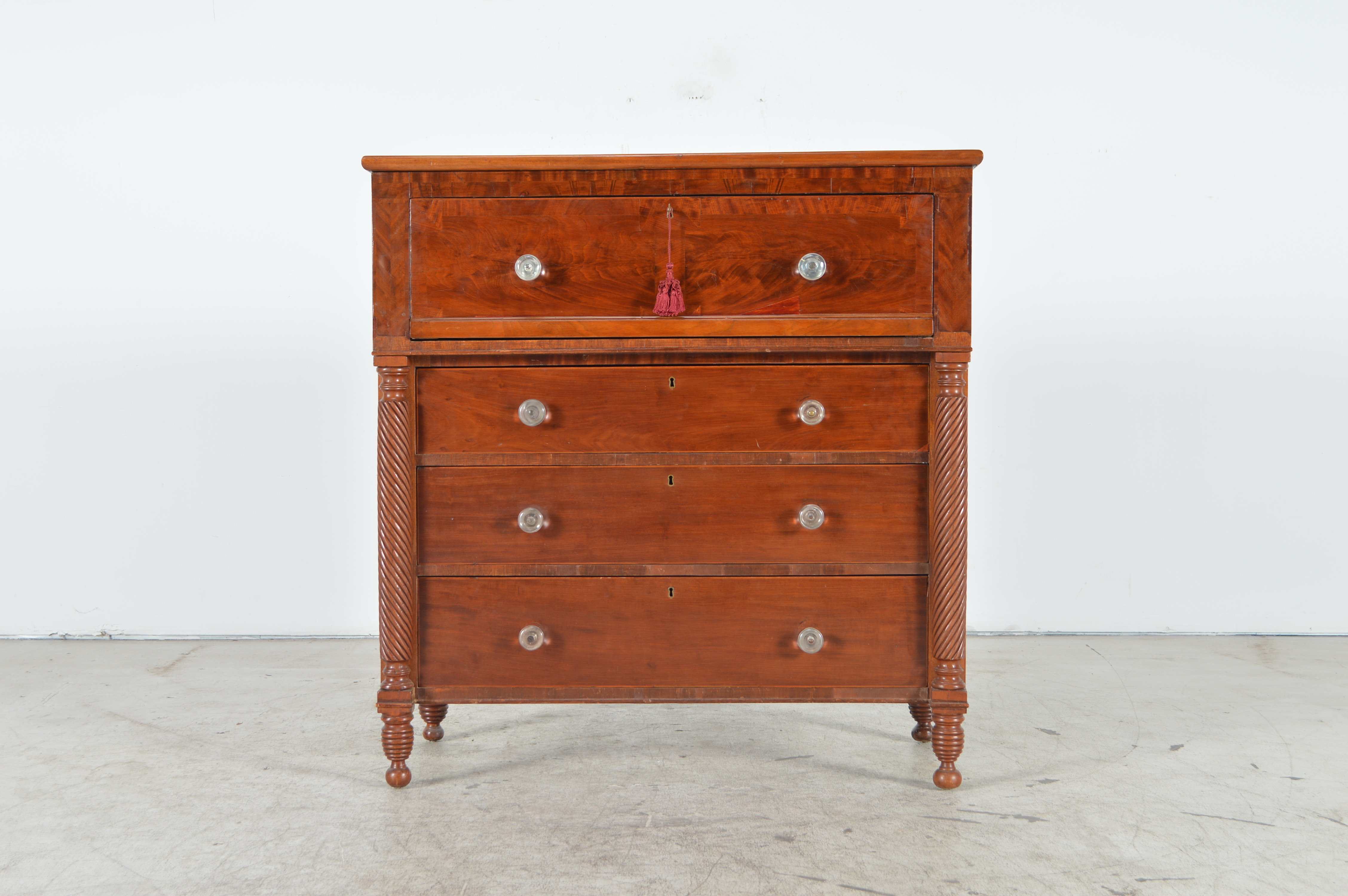 Antique Empire Style Cherry Butler's Desk | EBTH