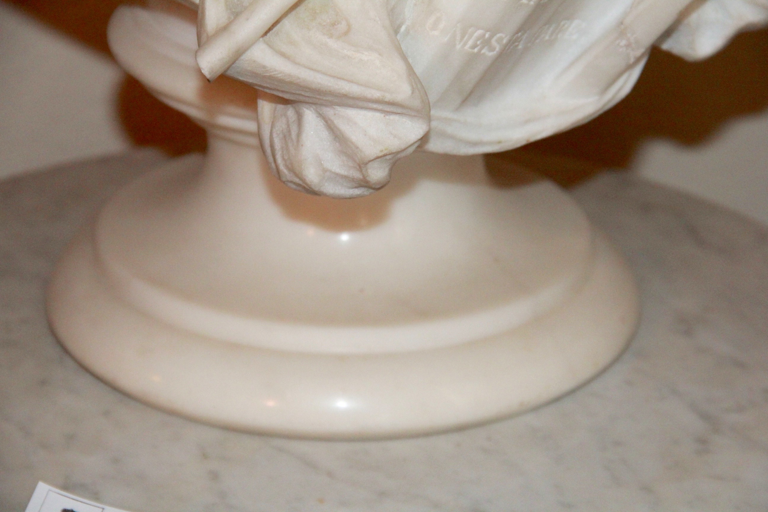 19th Century Saul Fanfani White Carrara Marble Bust of Donna Angelicata ...