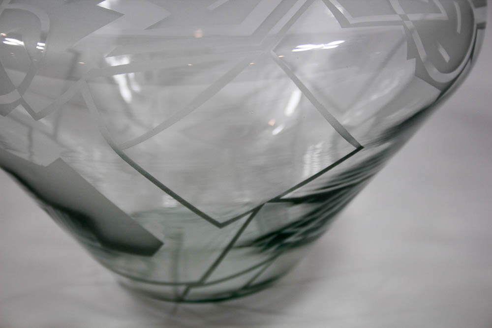 Signed Art Glass Lidded Vase | EBTH