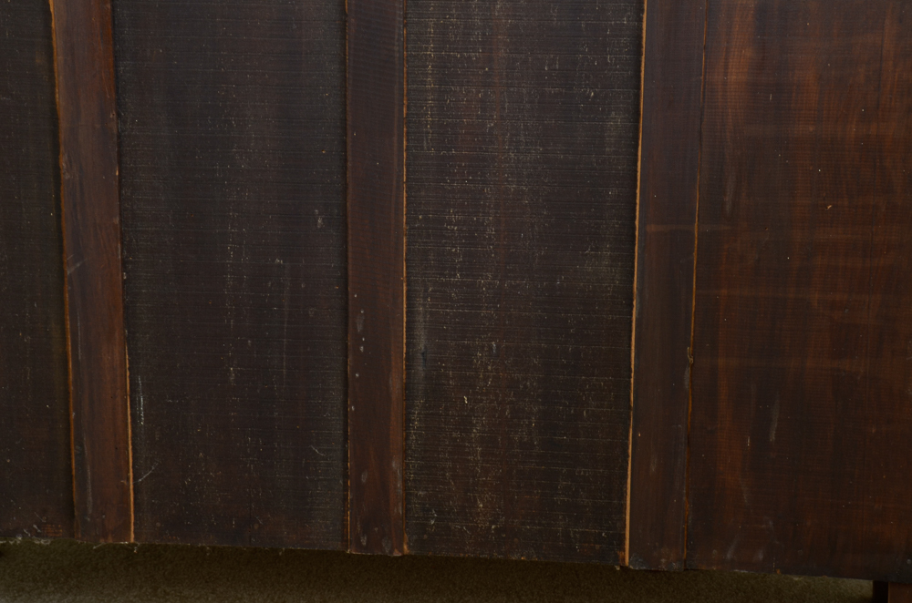 Early 20th Century Bowfront Bookcase With Leaded Glass Doors | EBTH