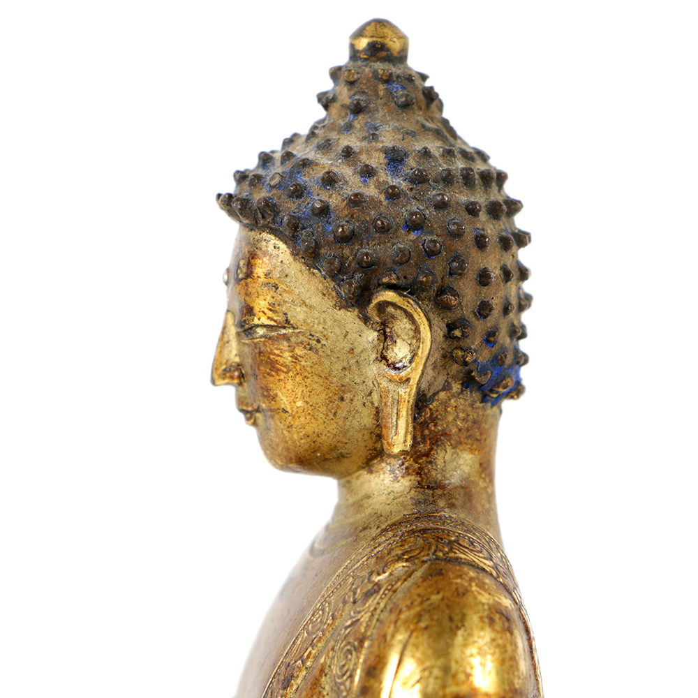 Finely Cast Sino-Tibetan Gautama Buddha Gilt Bronze | EBTH