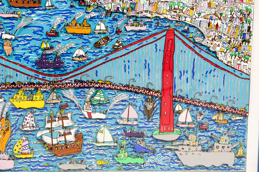 James Rizzi Three-Dimensional Lithograph "City by the Bay" | EBTH