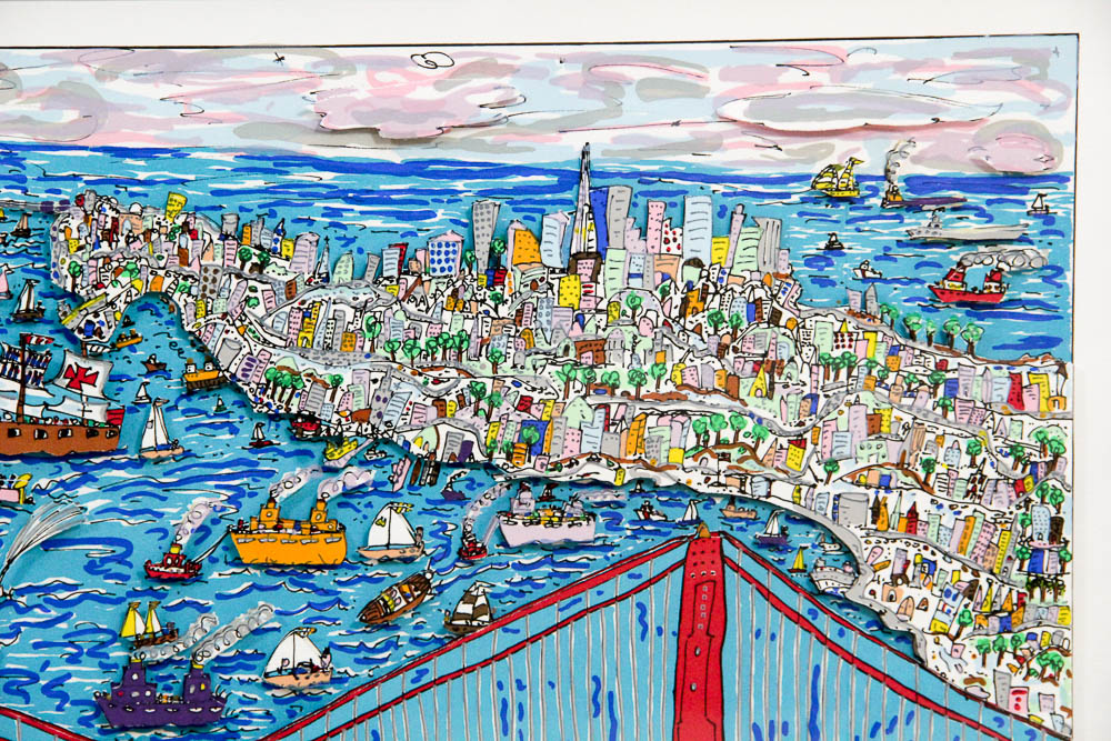 James Rizzi Three-Dimensional Lithograph "City by the Bay" | EBTH