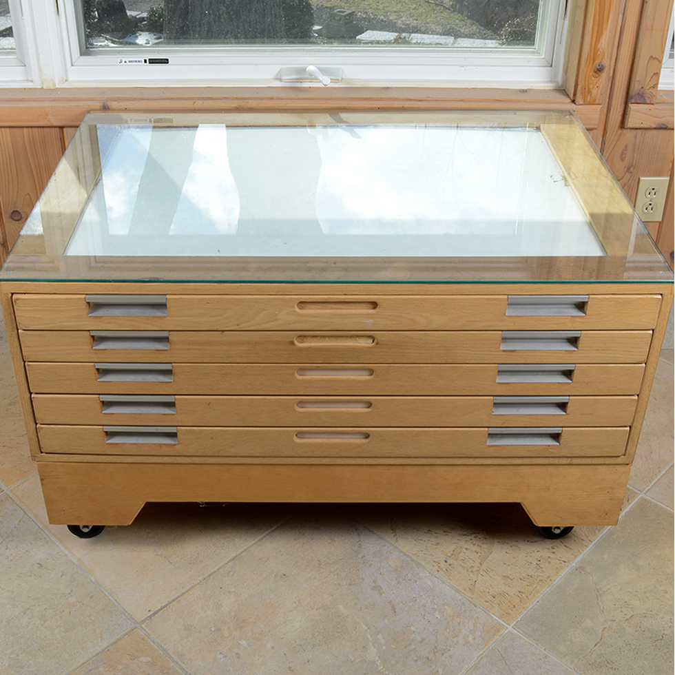 Drafting Table and Flat File Cabinet | EBTH