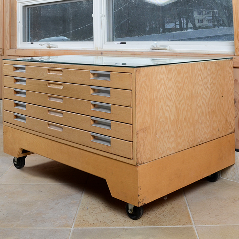 Drafting Table and Flat File Cabinet | EBTH