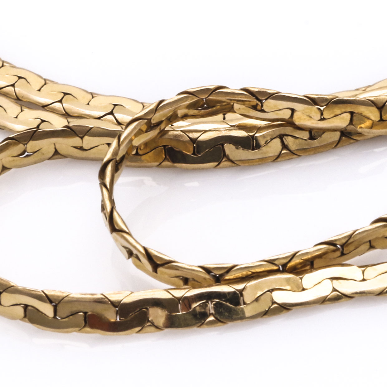 14K Yellow Gold C-Link Chain Necklace | EBTH