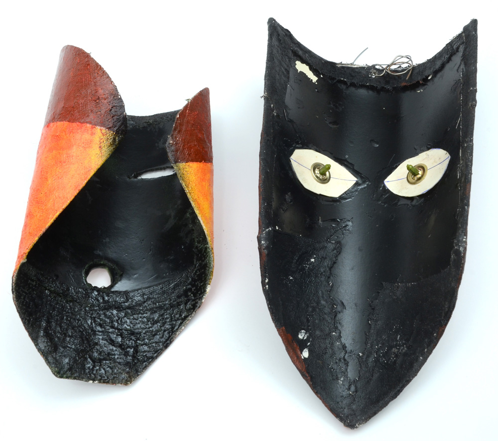 Two Paper Mache Decor Tribal Masks | EBTH