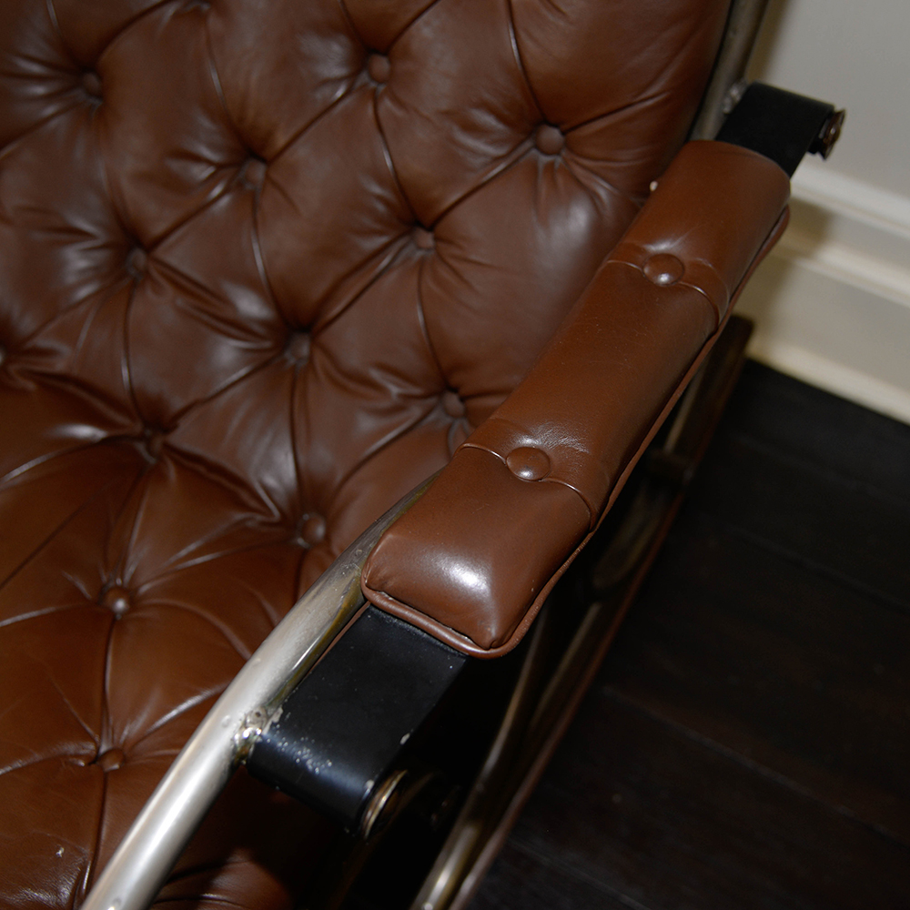 Brown Leather Rocking Chair | EBTH