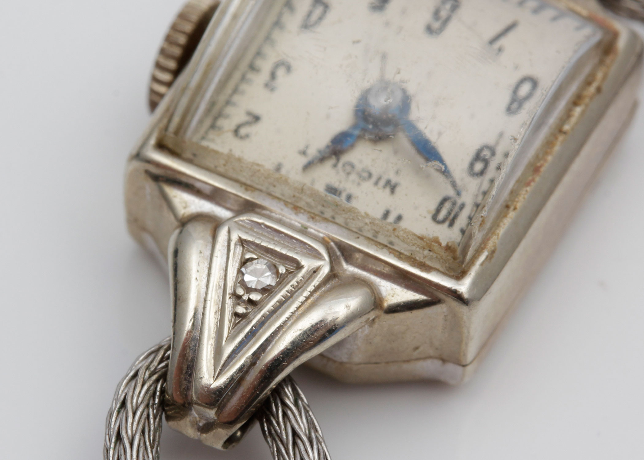 14K White Gold Diamond Nicolet Women's Wristwatch | EBTH