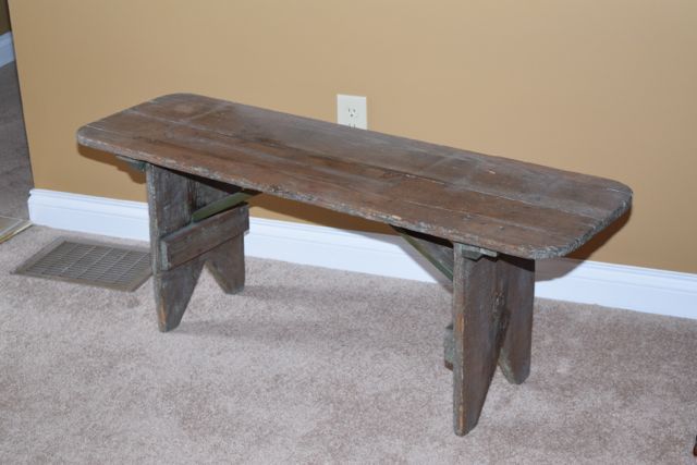 Antique Rustic Pine Bench | EBTH