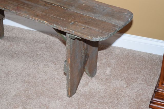 Antique Rustic Pine Bench | EBTH