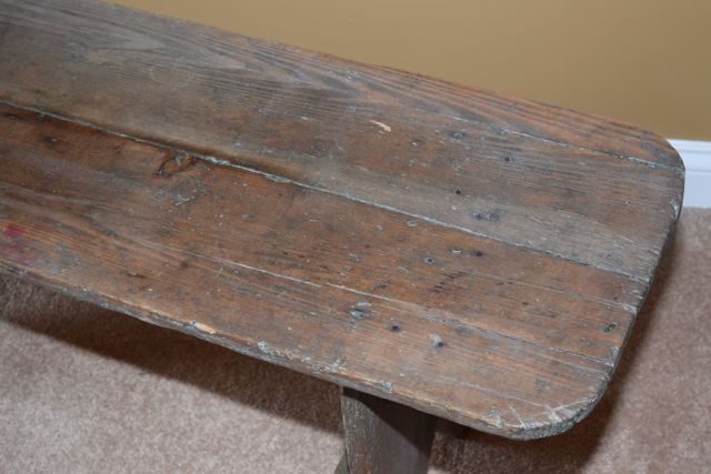 Antique Rustic Pine Bench | EBTH