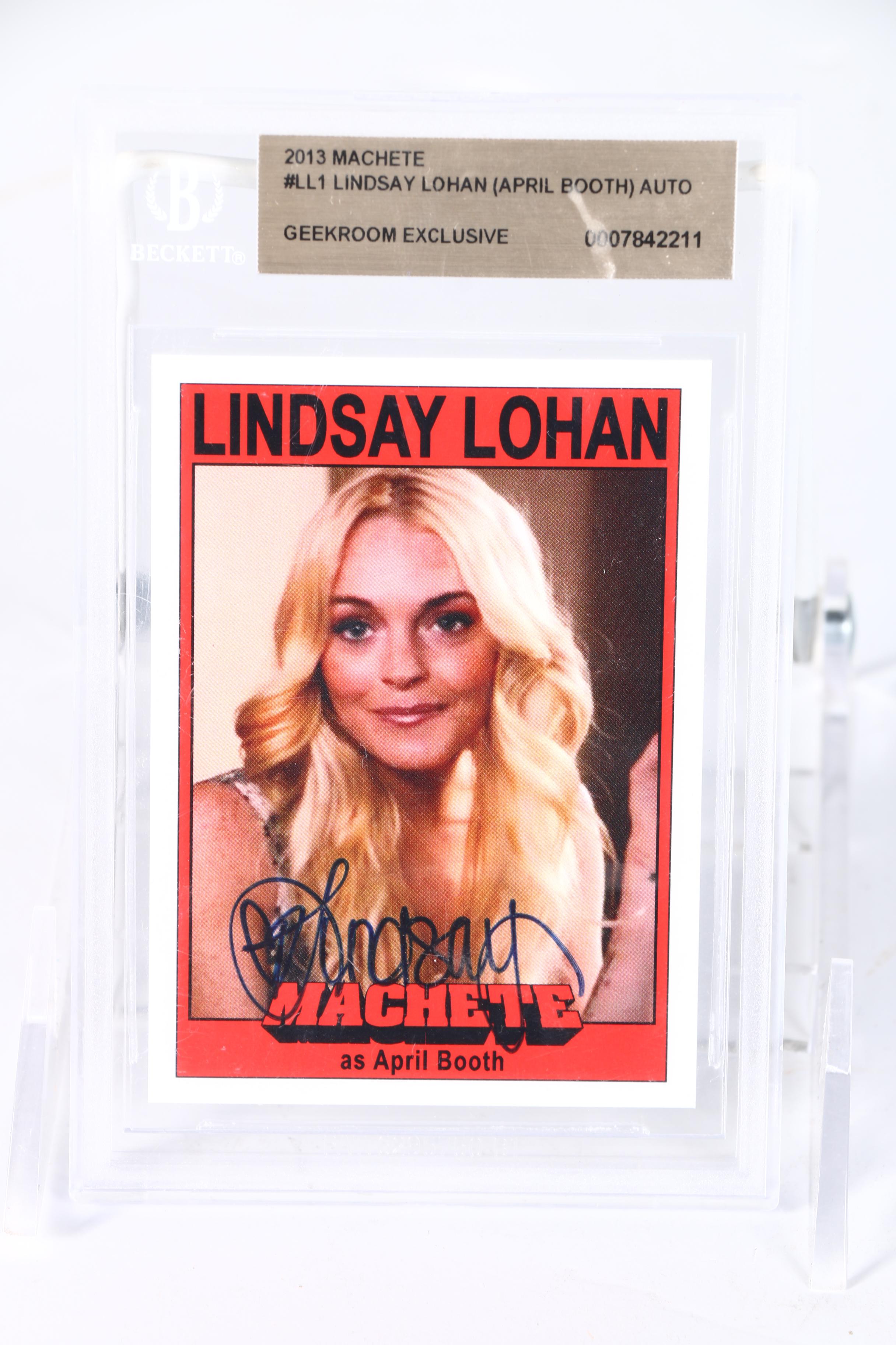 Lindsay Lohan "Machete" Signed Trading Card | EBTH