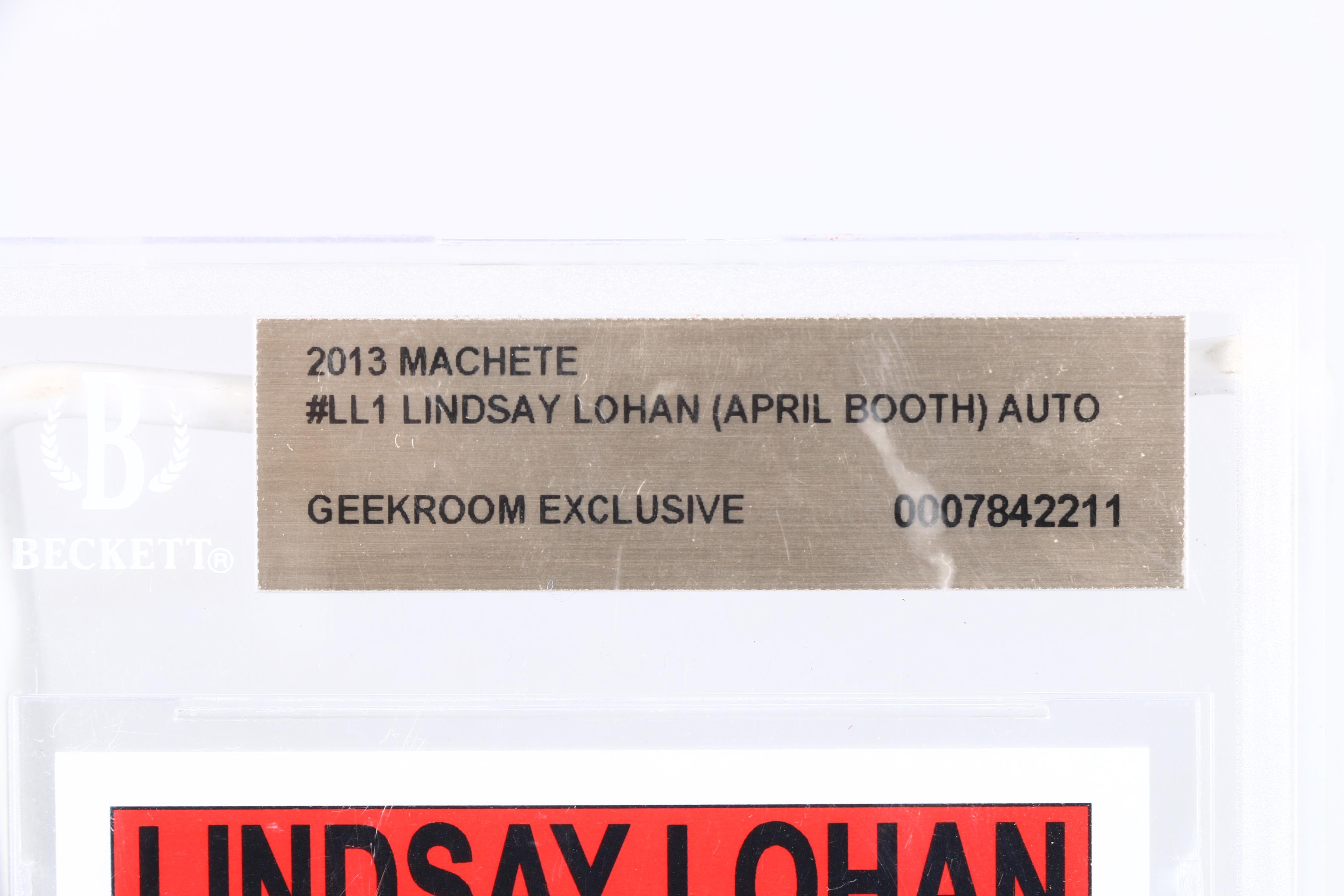 Lindsay Lohan "Machete" Signed Trading Card | EBTH