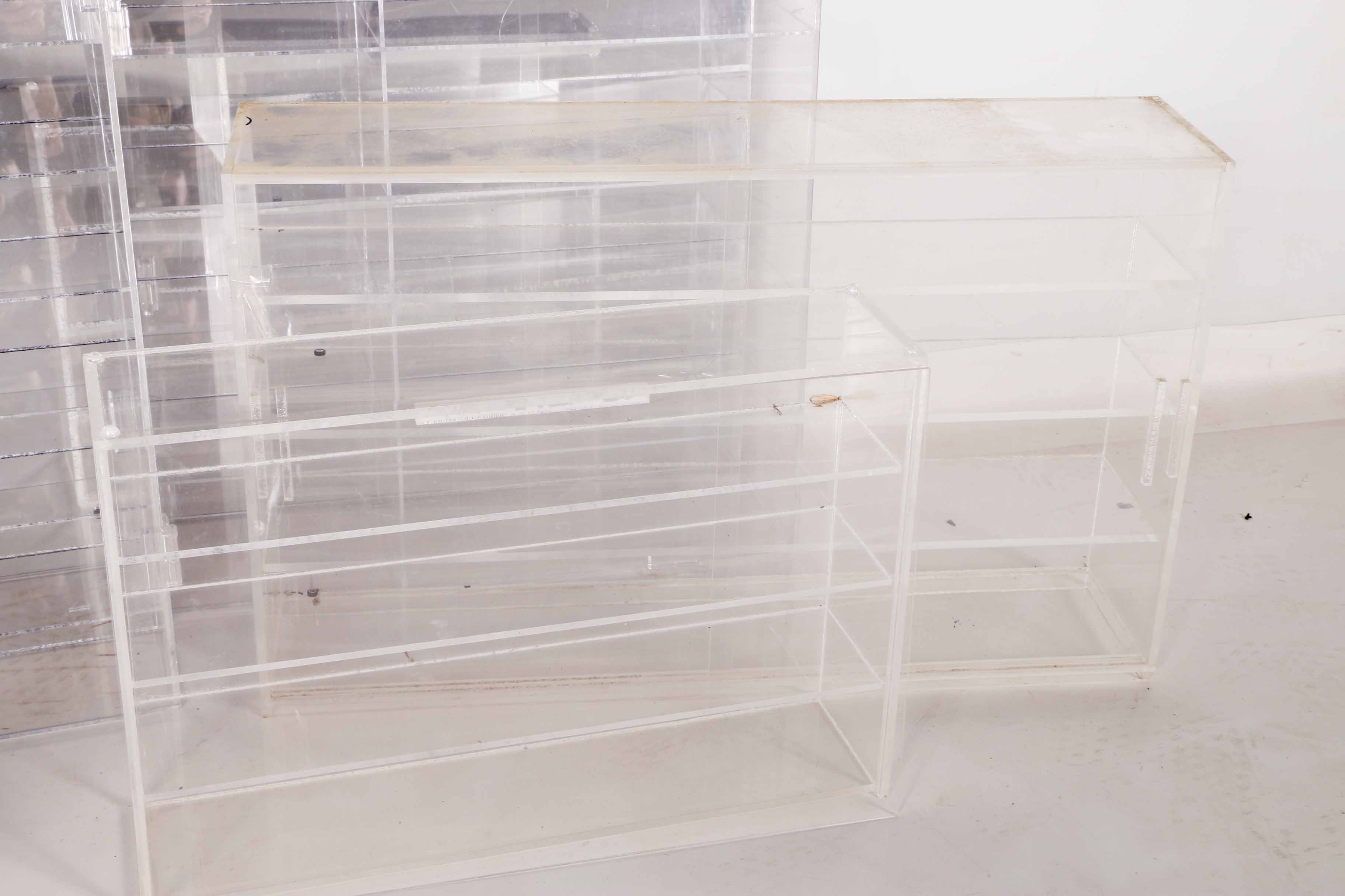 Assortment of Clear Plastic Display Cases | EBTH