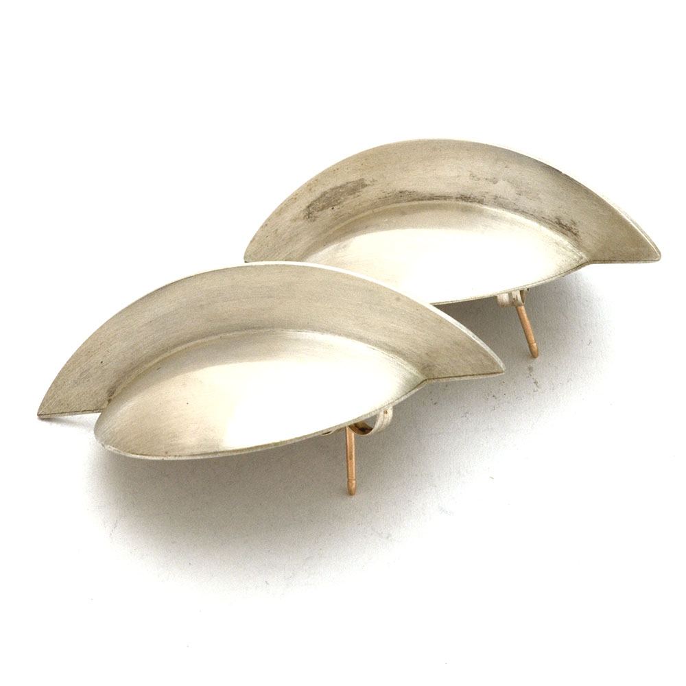 Anthony Papp of New York Sterling Silver Pierced Earrings in Modern ...