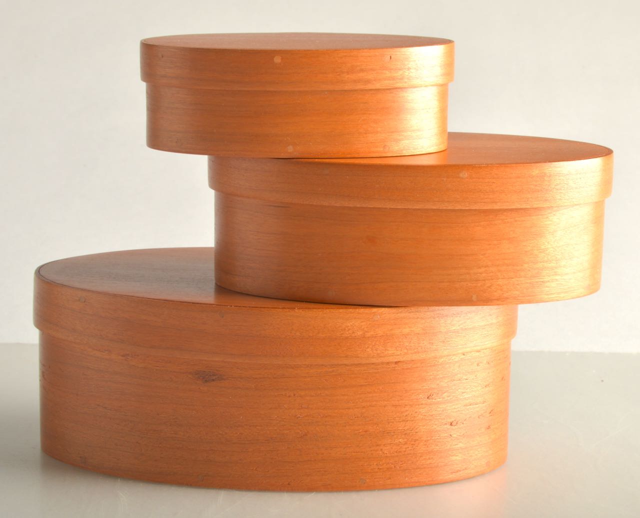 Cherry Shaker Style Oval Nesting Boxes | EBTH