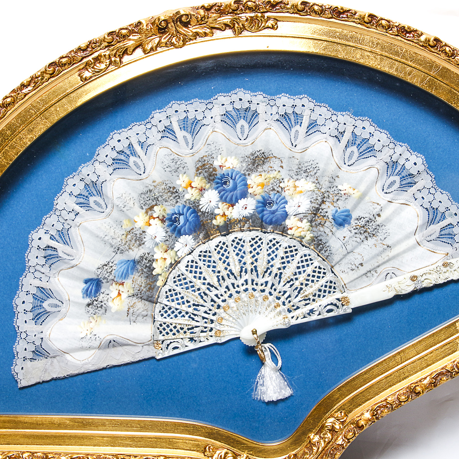 Pair of Framed Antique Japanese Fans | EBTH