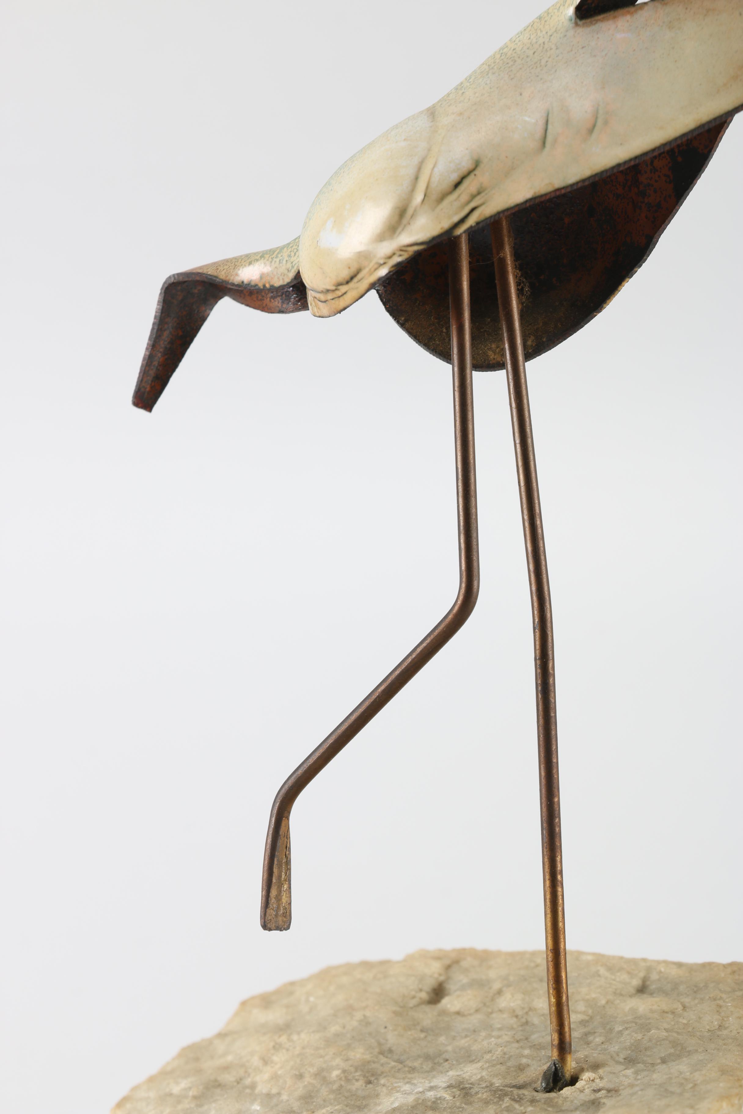 Copper Bird Sculpture by Kerr | EBTH