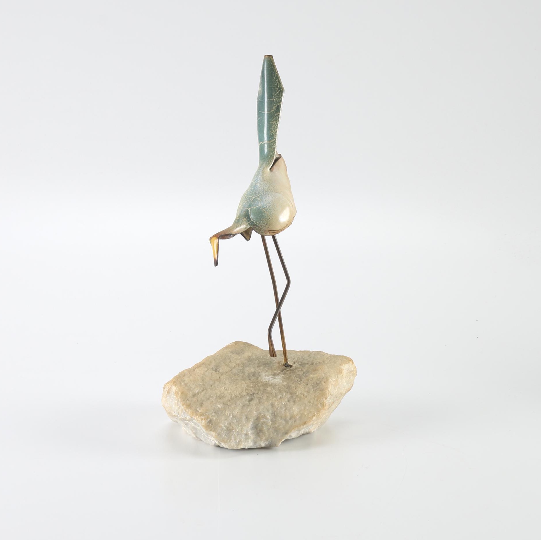 Copper Bird Sculpture by Kerr | EBTH