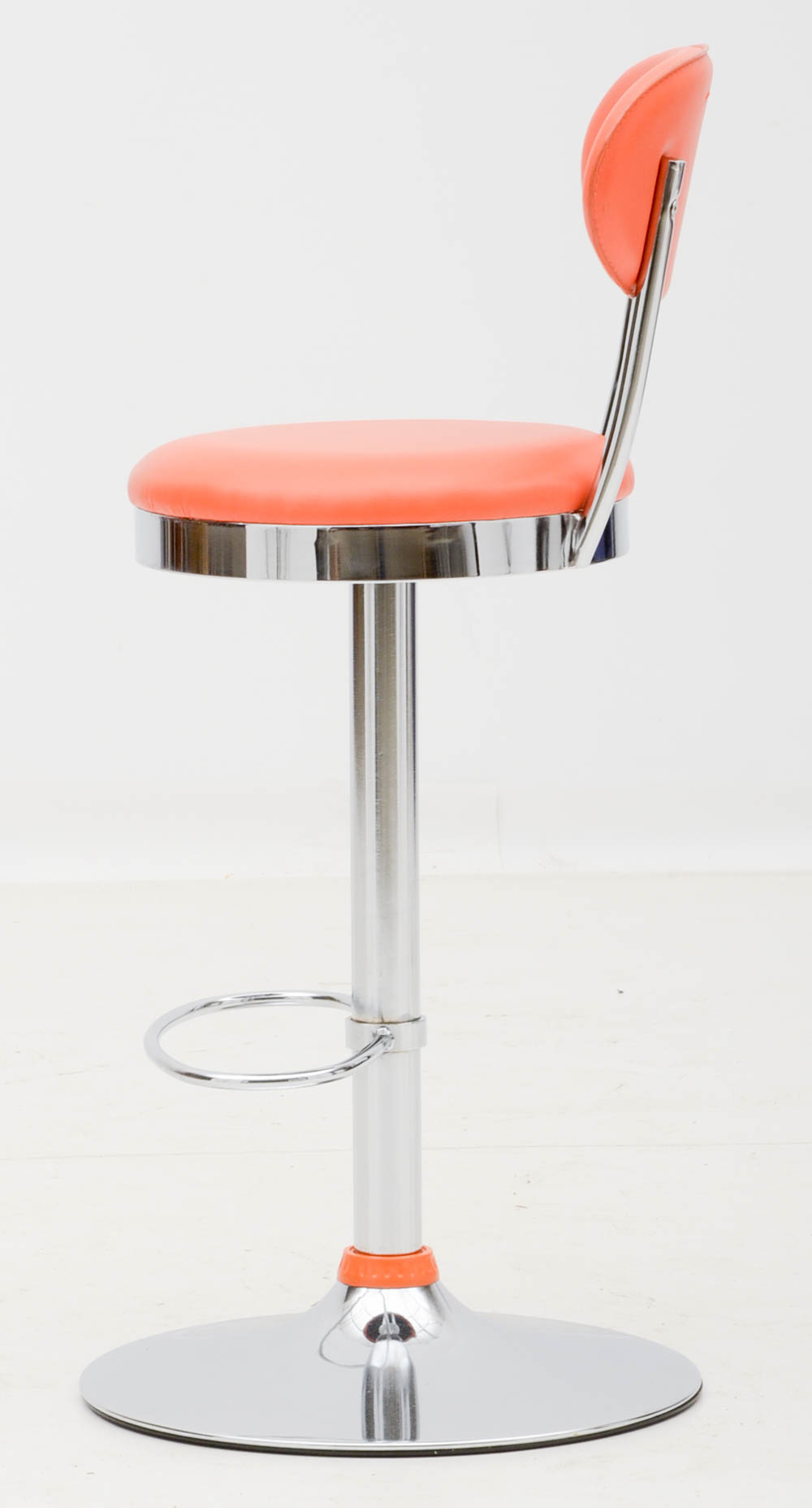 Four Modern Style Chrome Counter Stools | EBTH