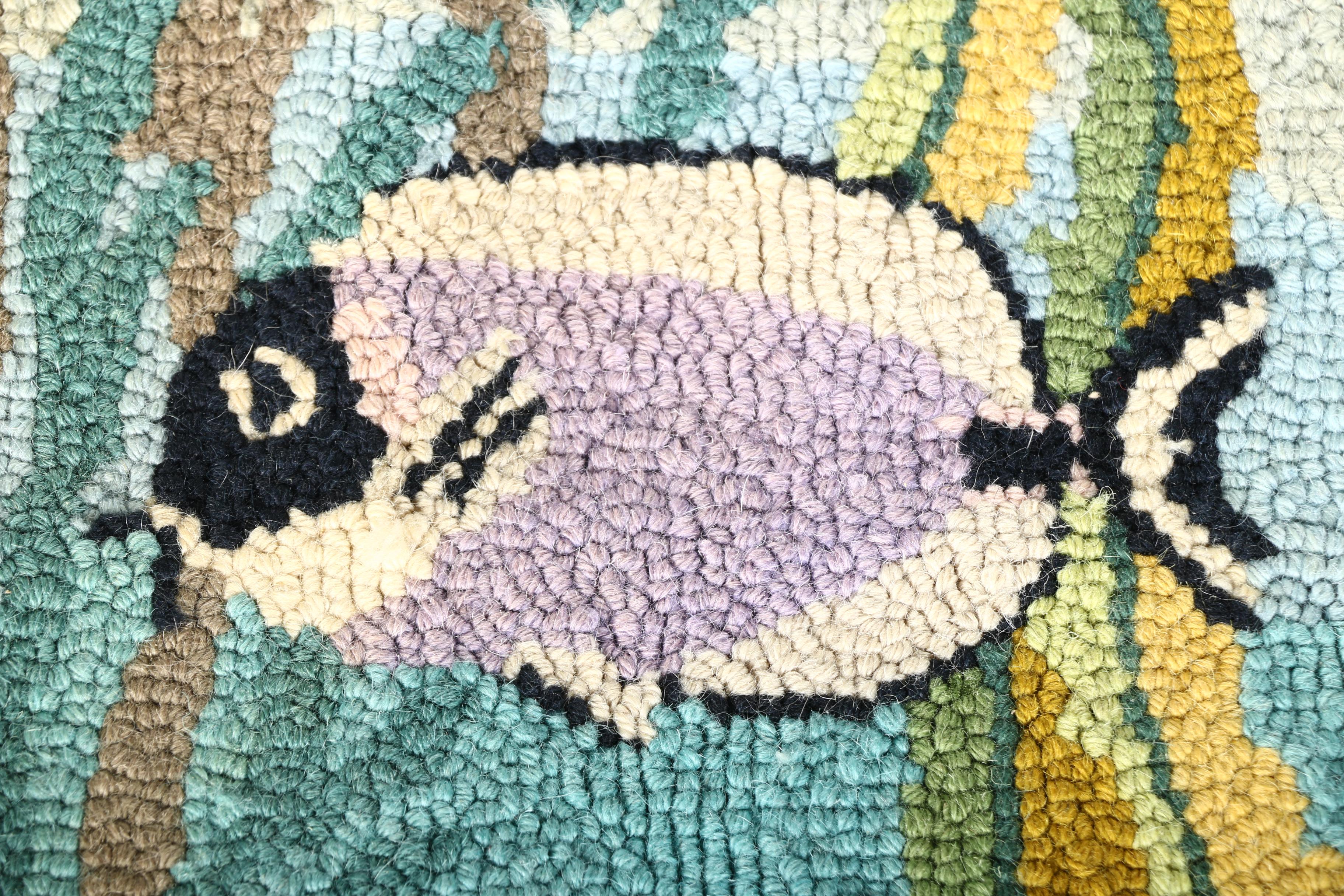 Pair of Claire Murray Hand Hooked Pictorial Rugs | EBTH