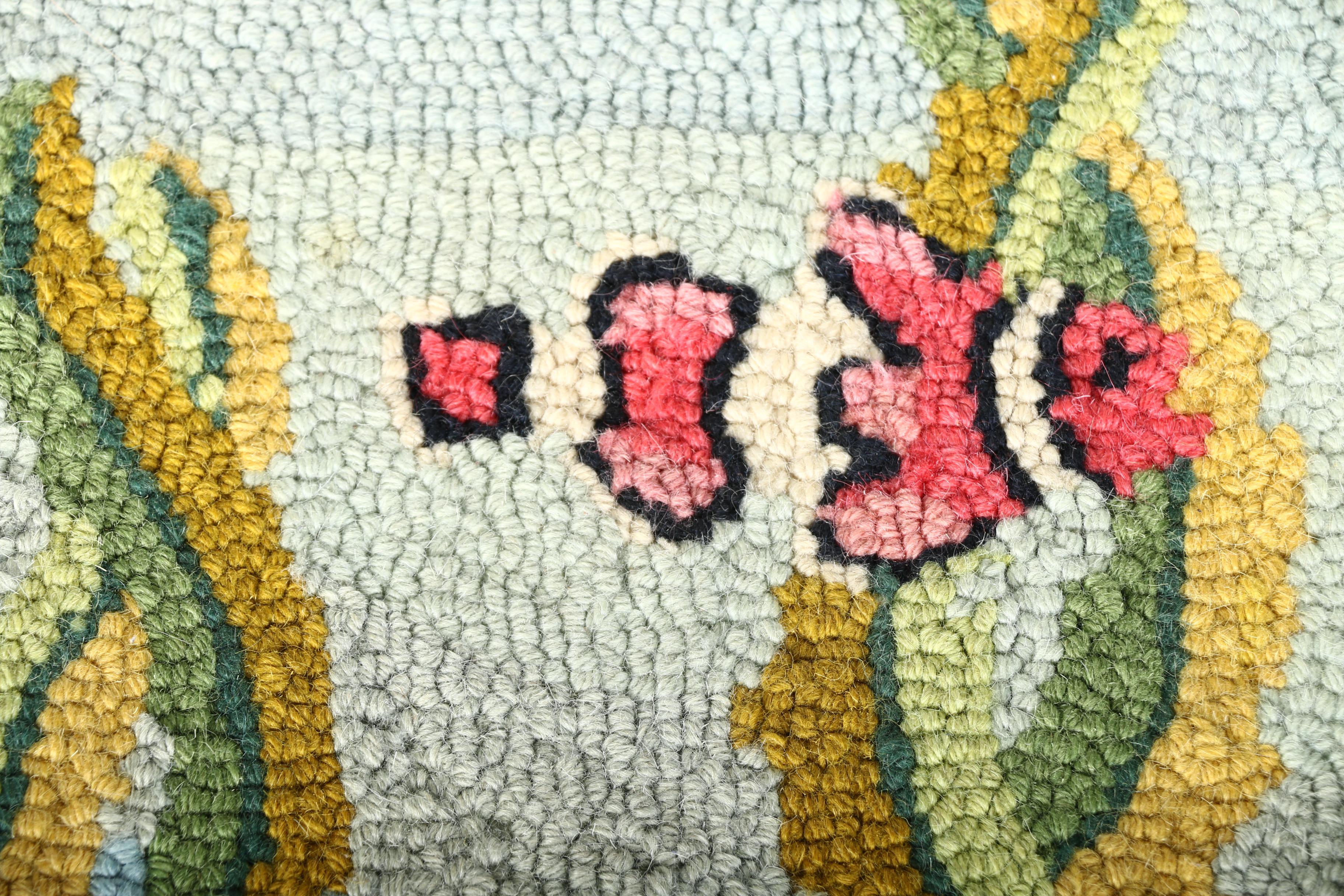 Pair of Claire Murray Hand Hooked Pictorial Rugs | EBTH